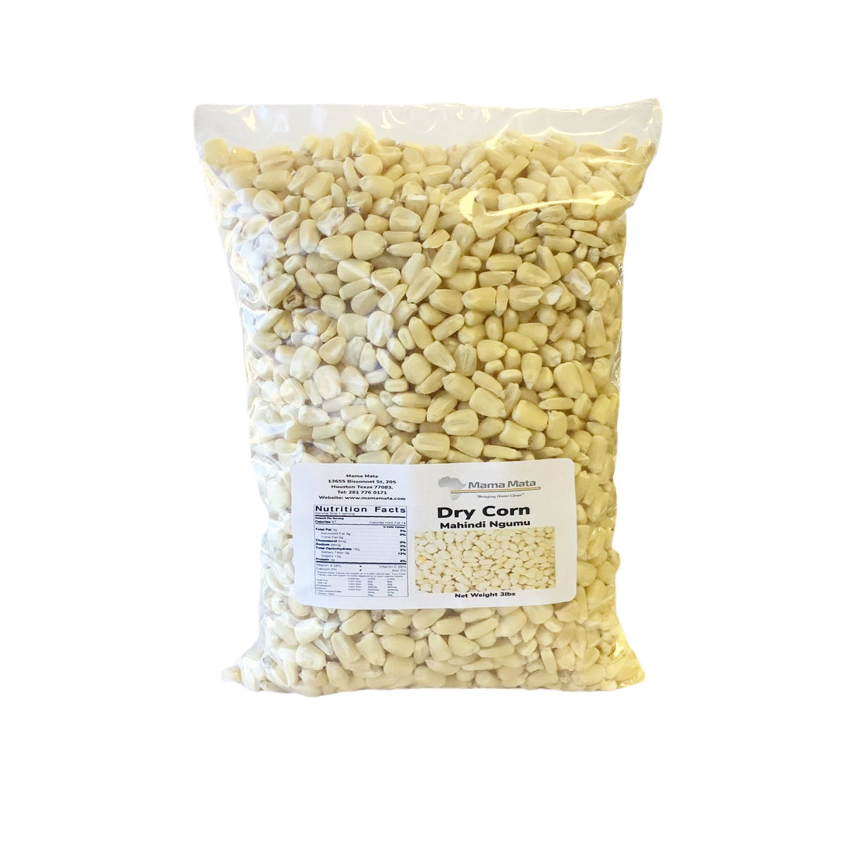 Dry Corn - White 3lbs – Mama Mata