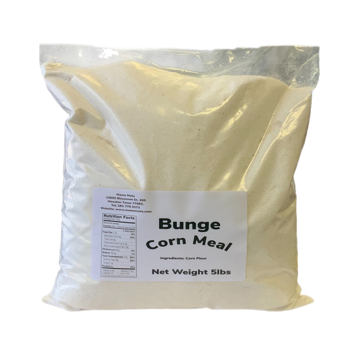 Bunge White Corn Meal 5lbs – Mama Mata