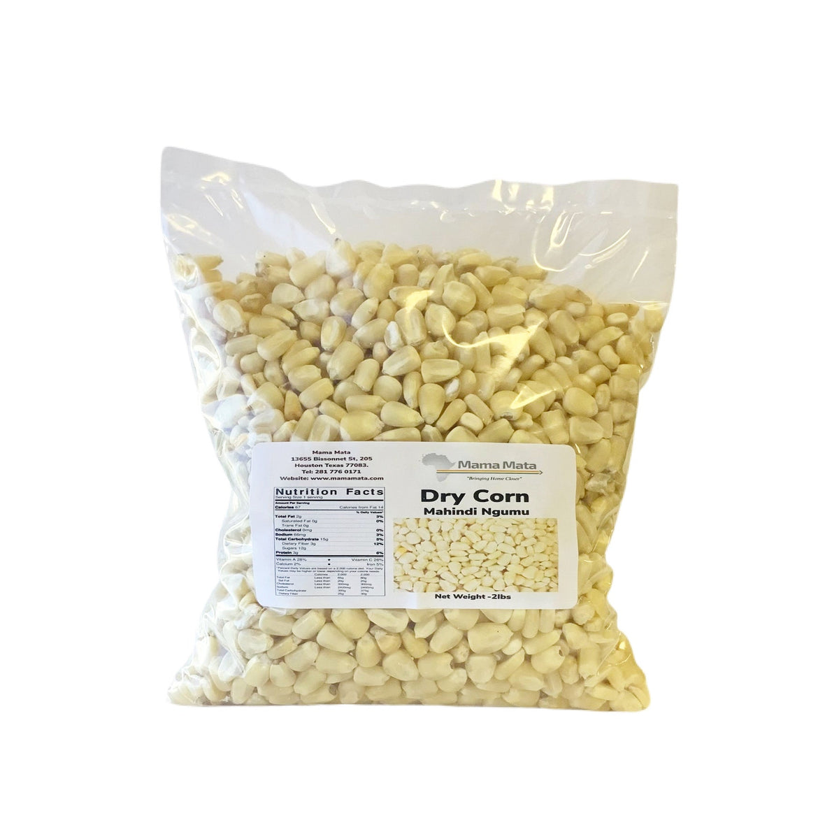 Dry White Corn 2lbs – Mama Mata